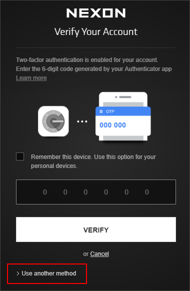 Setting Up Authenticator Verification – Nexon America Support Center
