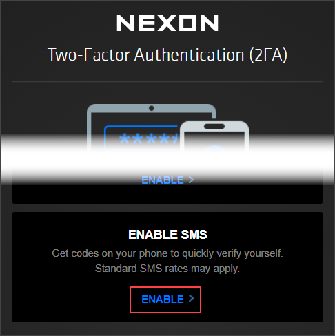 Setting up SMS Verification – Nexon America Support Center